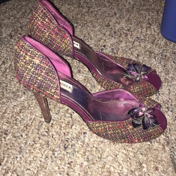 Steve Madden | Shoes | Steve Madden Flannel Womens Plaid Heel Shoe ...